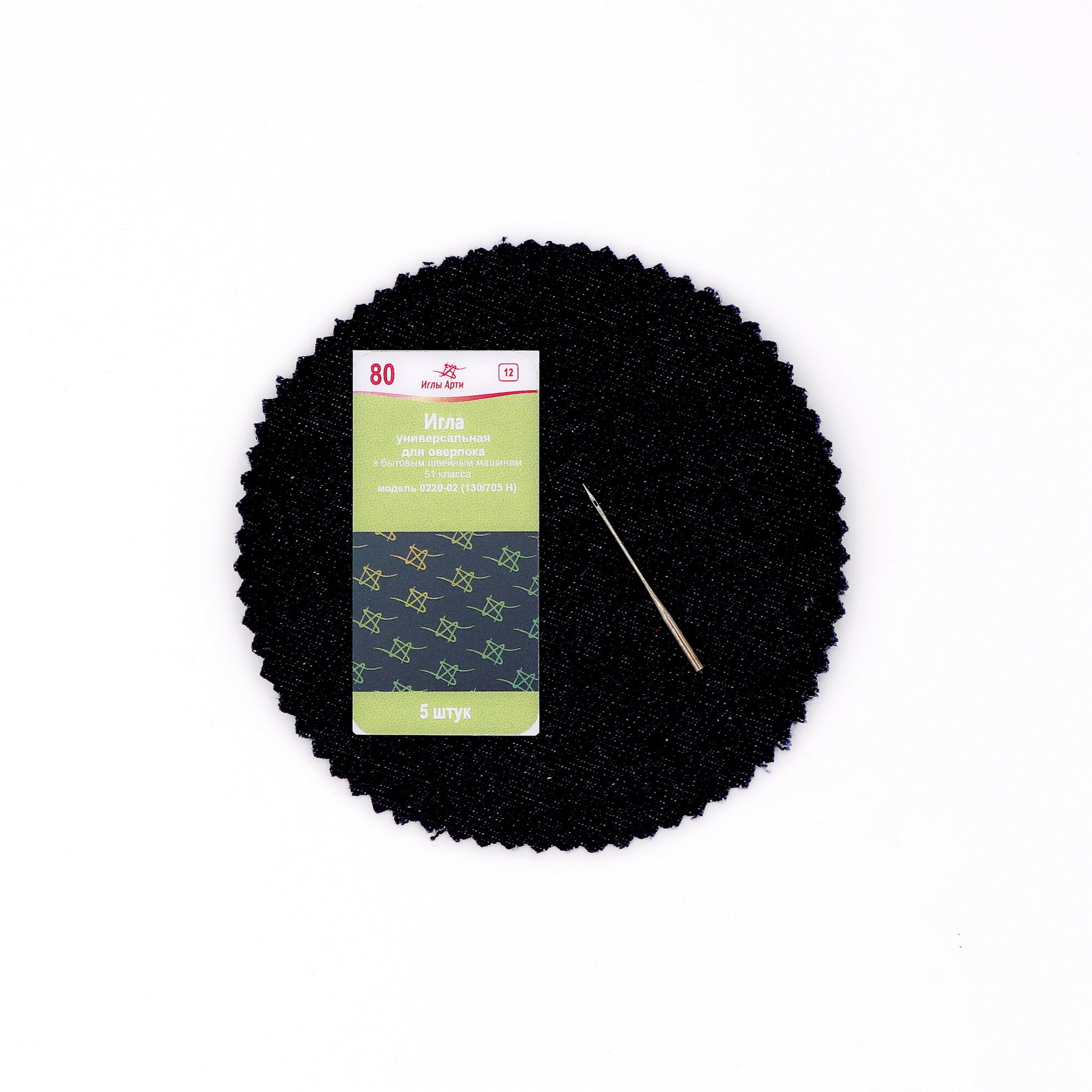 Игла для бытовых оверлок машин, модель 0037-02 (DS x 27) №80