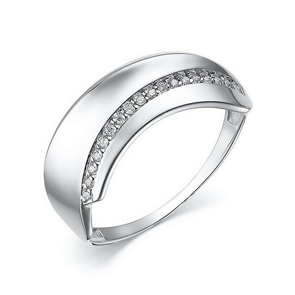 Кольцо, серебро, 925 проба, фианит