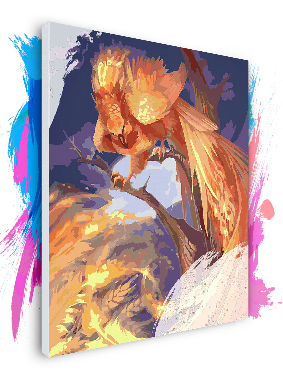 Картина по номерам на холсте Феникс, 80 х 90 см