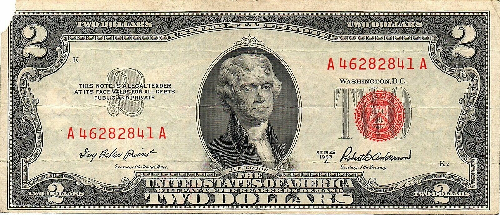 2 доллара 1953 год США 46282841