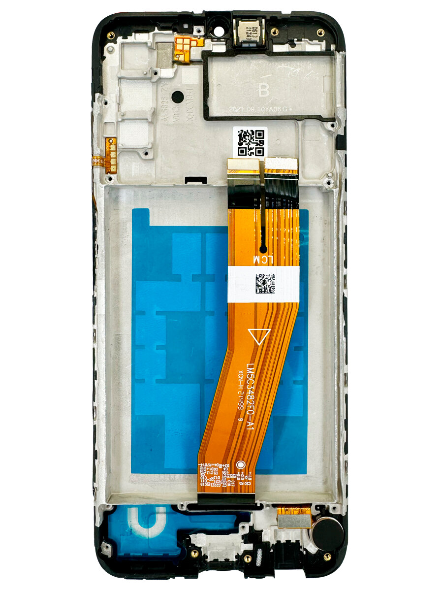 Дисплей для Samsung A037F Galaxy A03s модуль с рамкой GB/C (161 мм) (черный) (оригинальный LCD)