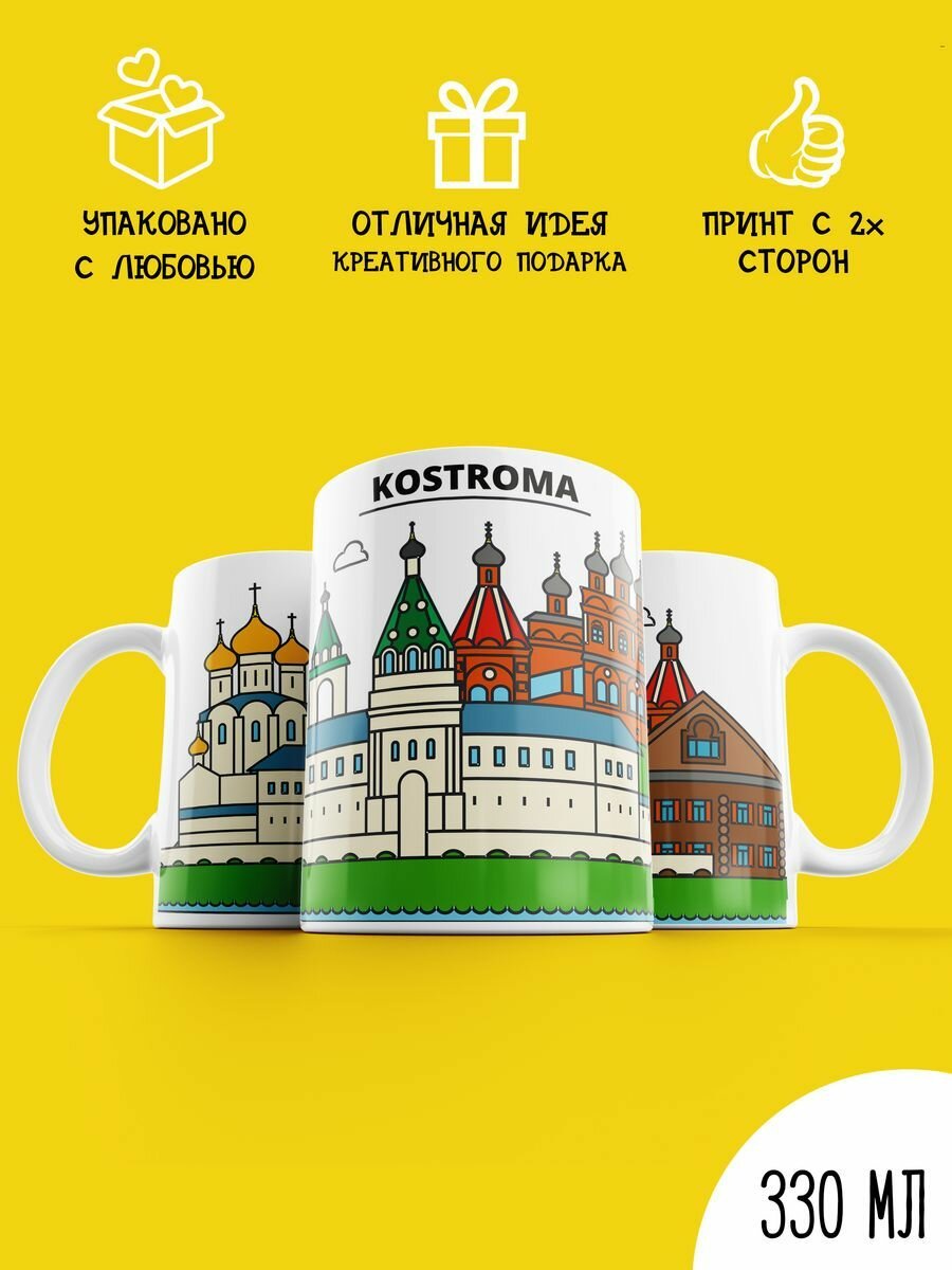 Кружка керамическая Города России Кострома