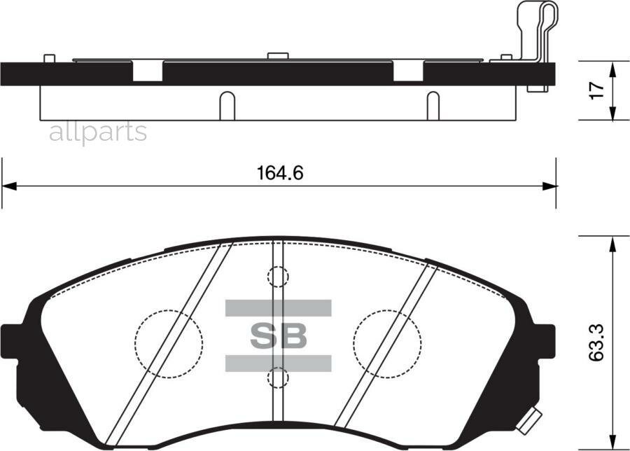 SANGSIN BRAKE SP1238 Колодки тормозные дисковые, передние