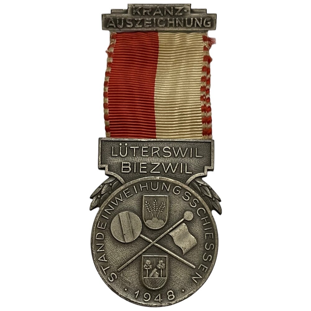 Швейцария, медаль "Открытый чемпионат по стрельбе стрелкового общества Лютерсвиль-Бизвильское" 1948
