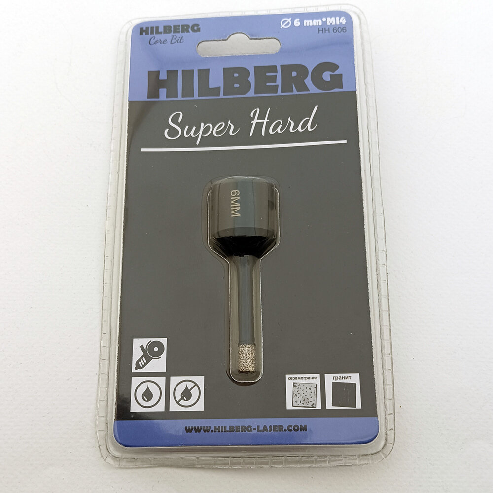 Коронка Алмазная HILBERG super hard (6мм) 1шт