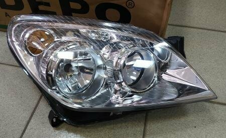Фара передняя правая (с электрокорректором, хром) OPEL: ASTRA H 04-09, 4421140RMLEMN1 DEPO 442-1140RMLEMN1