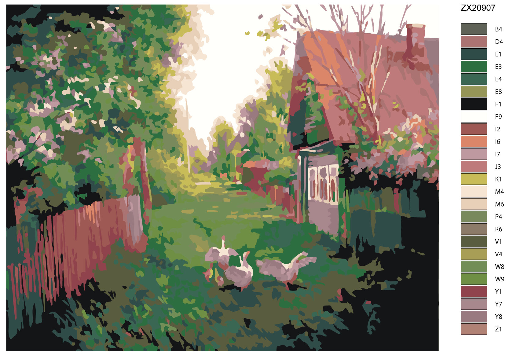 Картина по номерам "Деревенское утро" ZX20907 40x50