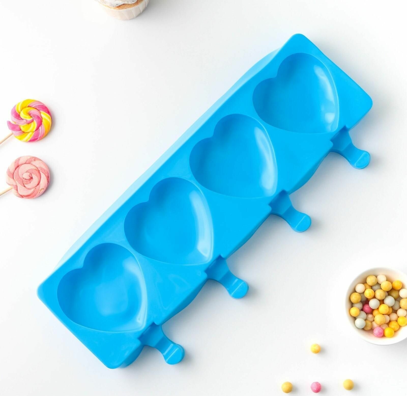 Форма для мороженого, 37x15x2,5 см, 4 ячейки