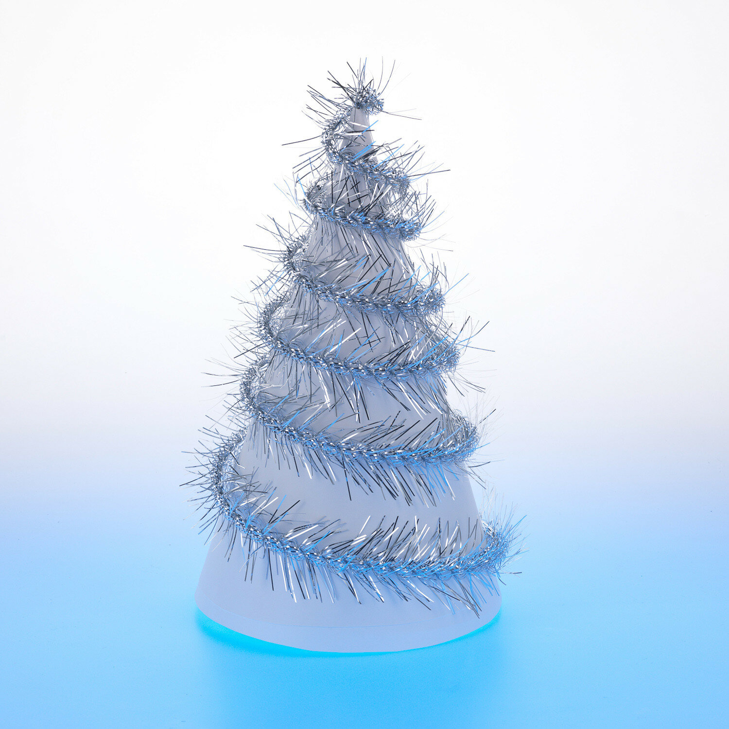 Snowmen н. г. мишура отеч.1сл.6см 2м Пушок, спираль +сосна сер.(№17) А4021Д