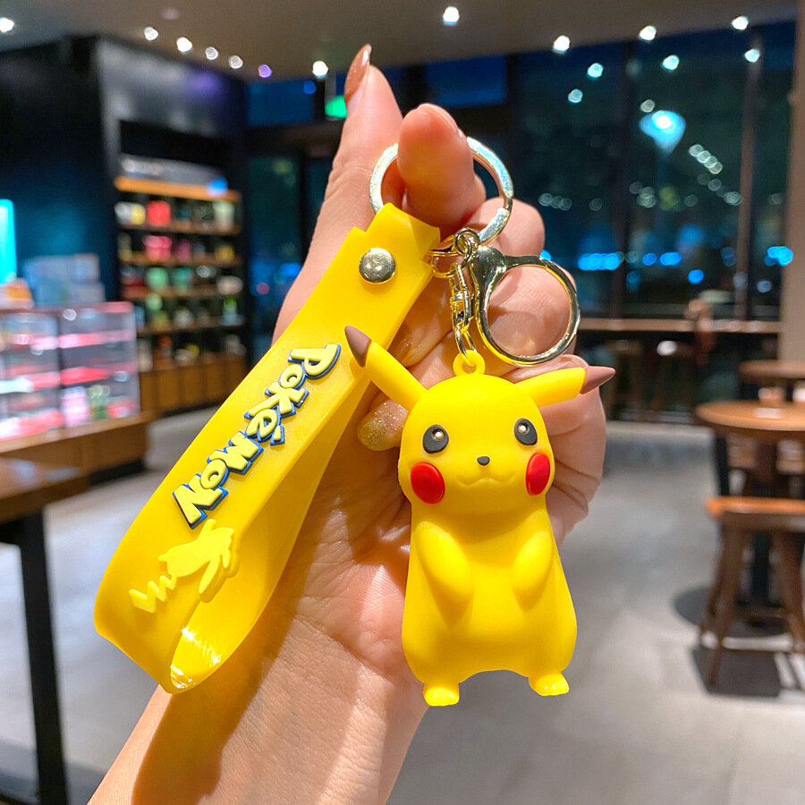 Брелок с изображением Пикачу из Pokémon, милая плюшевая игрушка Псайдак и Касперский, подходит для мальчиков и девочек, украшение для рюкзака.