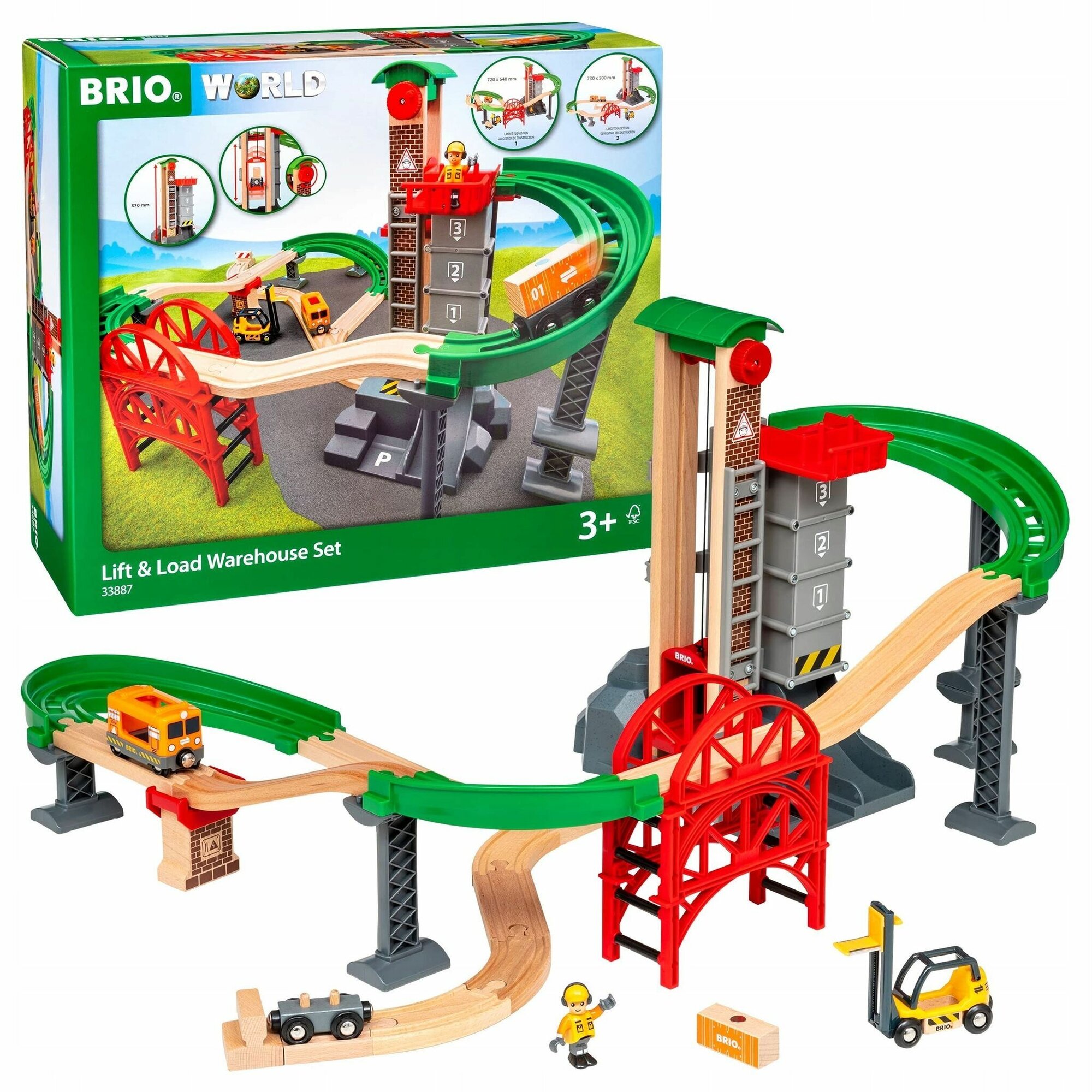 Brio 33887 деревянная железная дорога Логистическая станция с лифтом"
