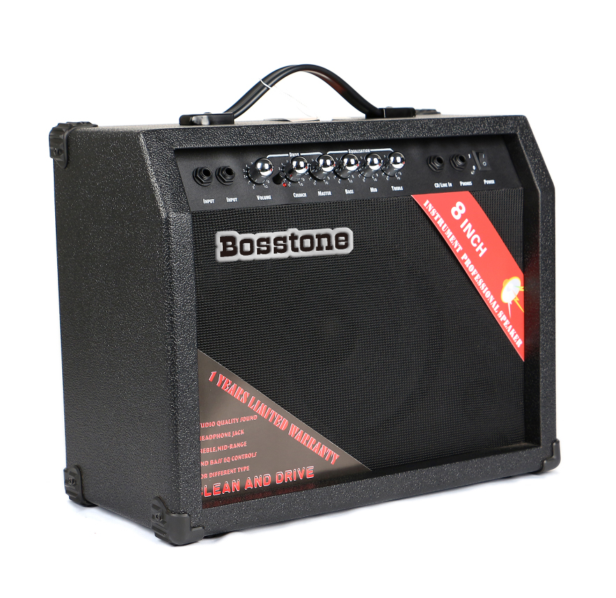 Bosstone GA-30W Black Гитарный усилитель: Мощность - 30 Ватт, Динамик 8". Чувствительность: 70 дБ