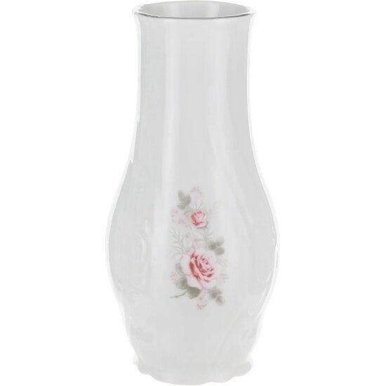 Ваза Bernadotte "Бледные розы отводка платина" 19 см.