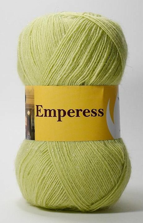 Пряжа Императрица (JINA), салатовый - 206, 20% шерсть, 10% альпака, 40% мохер, 29% шелк, 1% люрекс, 6 мотков, 50 г, 350 м.