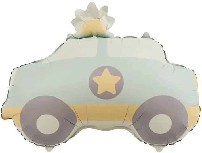 Шар (22'/56 см) Фигура, Полицейская машина, Сатин, 1 шт.