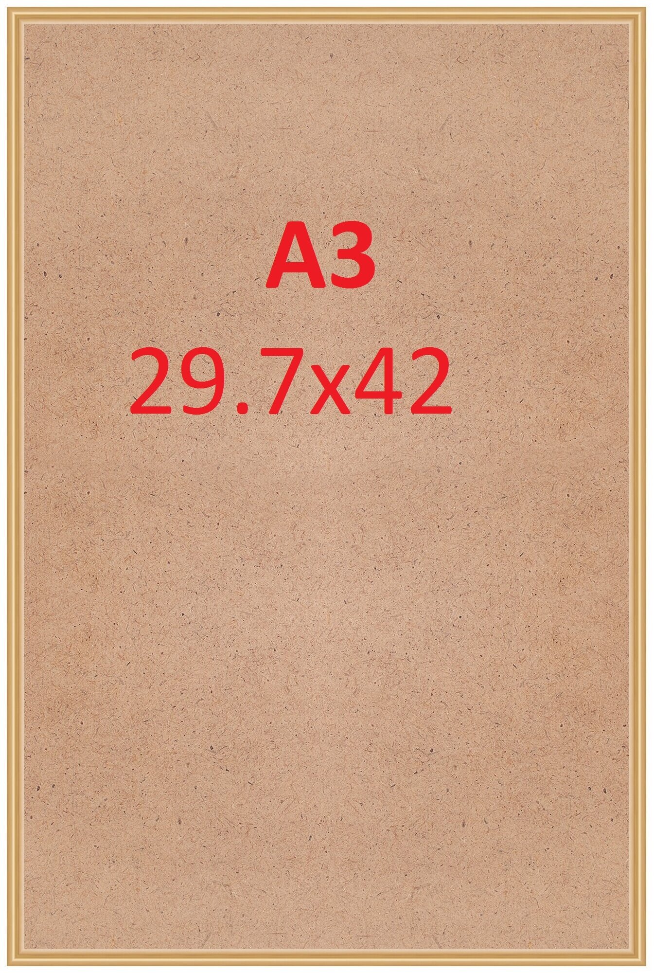 Фоторамка Нельсон "алюминий А3 (29.7х42) матовое золото"