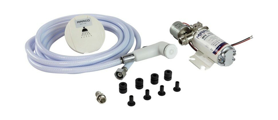 Комплект душа с гидрофором Marco SP2, 12/24 В, 10 л/мин, 29 PSI (2 бар) (Москва)