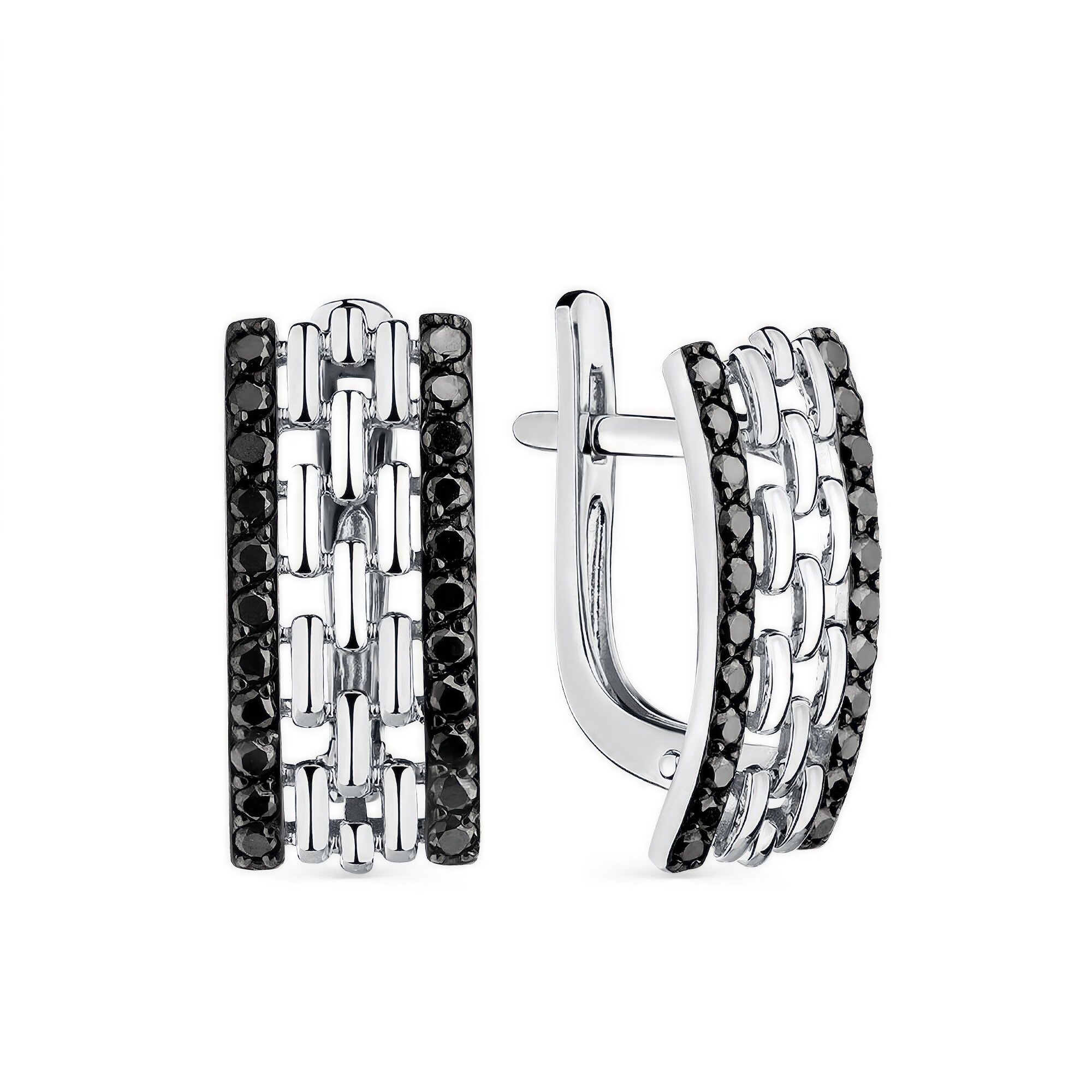 Серьги, белое золото, 585 проба, бриллиант