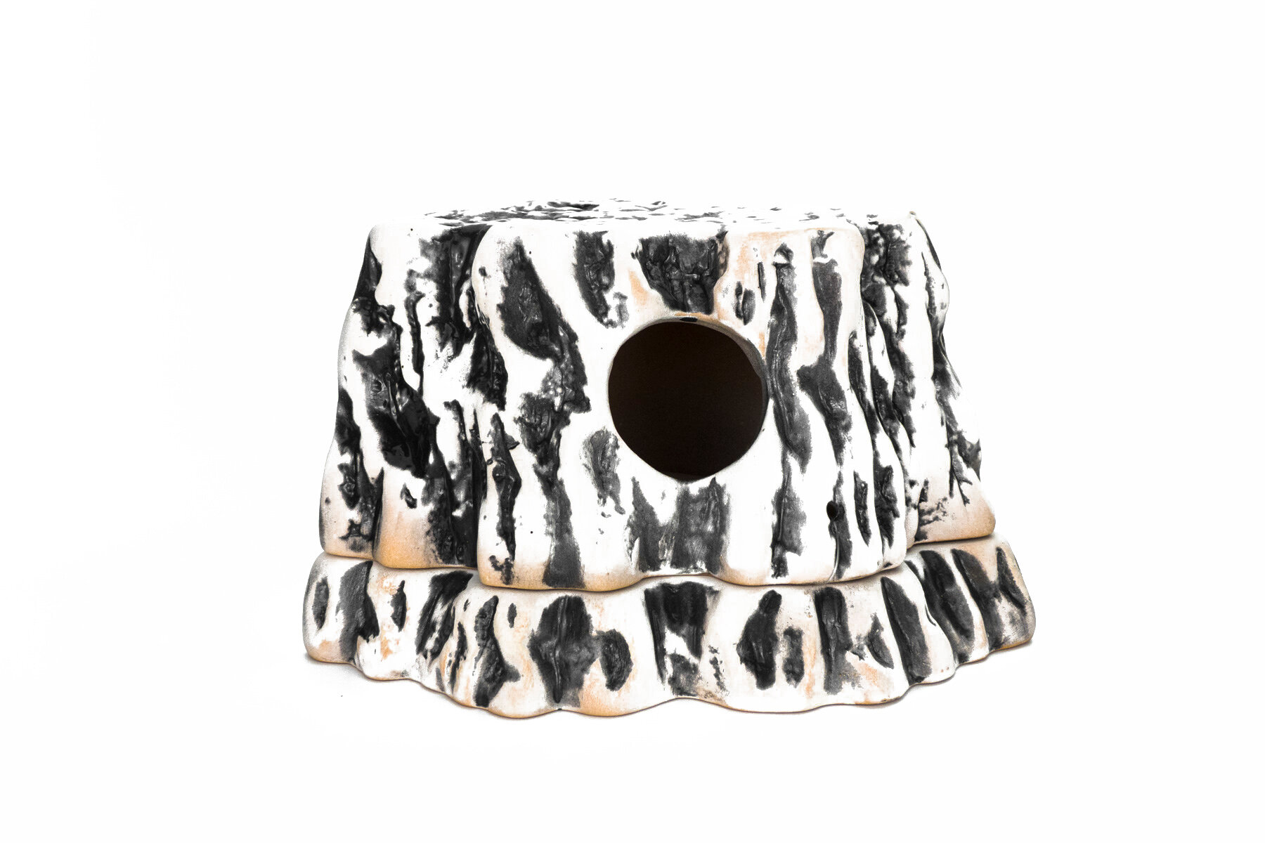 Декорация керамическая NOVAMARK TERRA Влажная камера Пень угловой белая