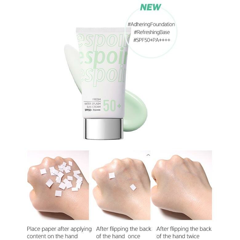 "ESPOIR" Солнцезащитный крем для выравнивания кожи SPF 50 + PA + Water Splash