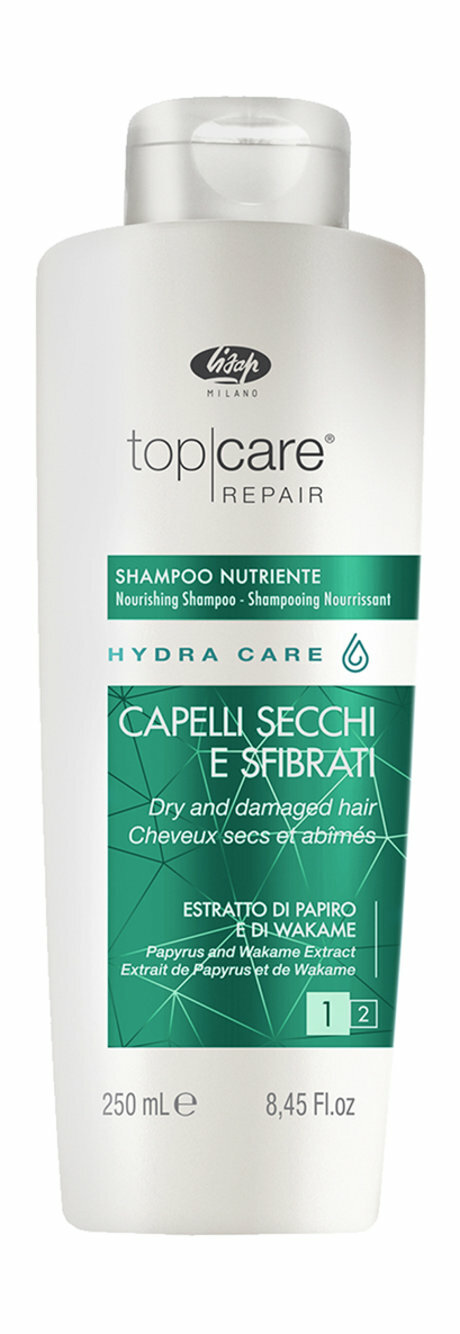 Lisap Milano Top Care Repair Hydra Care Nourishing Shampoo, Интенсивный питательный шампунь для волос, 250мл