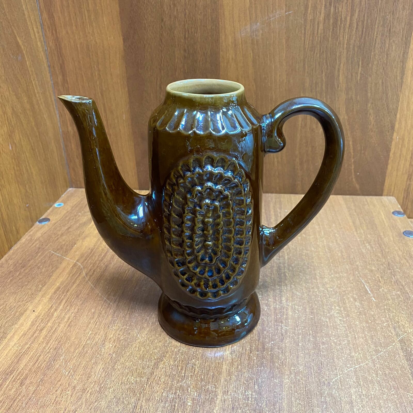 Чайник кофейник, Обливная керамика 1л, без крышки СССР