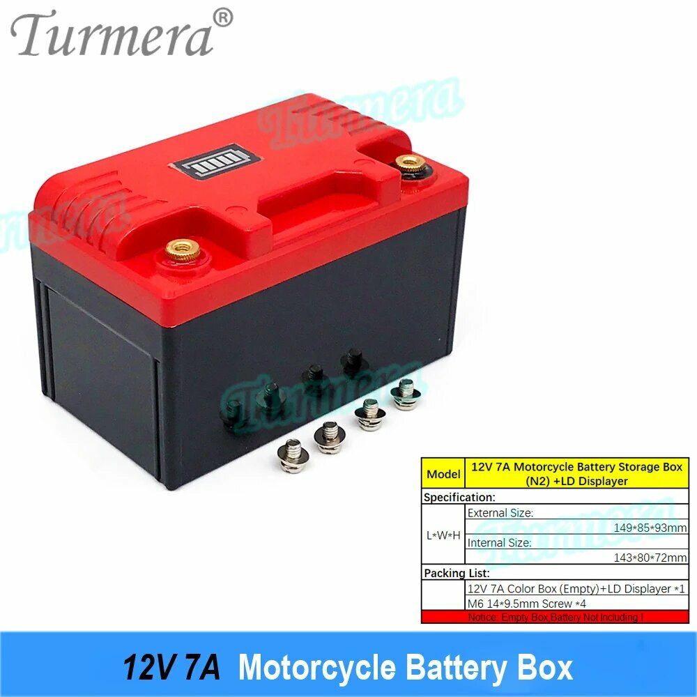 Turmera 12V 7A Батарейный ящик для мотоцикла Red LD Box