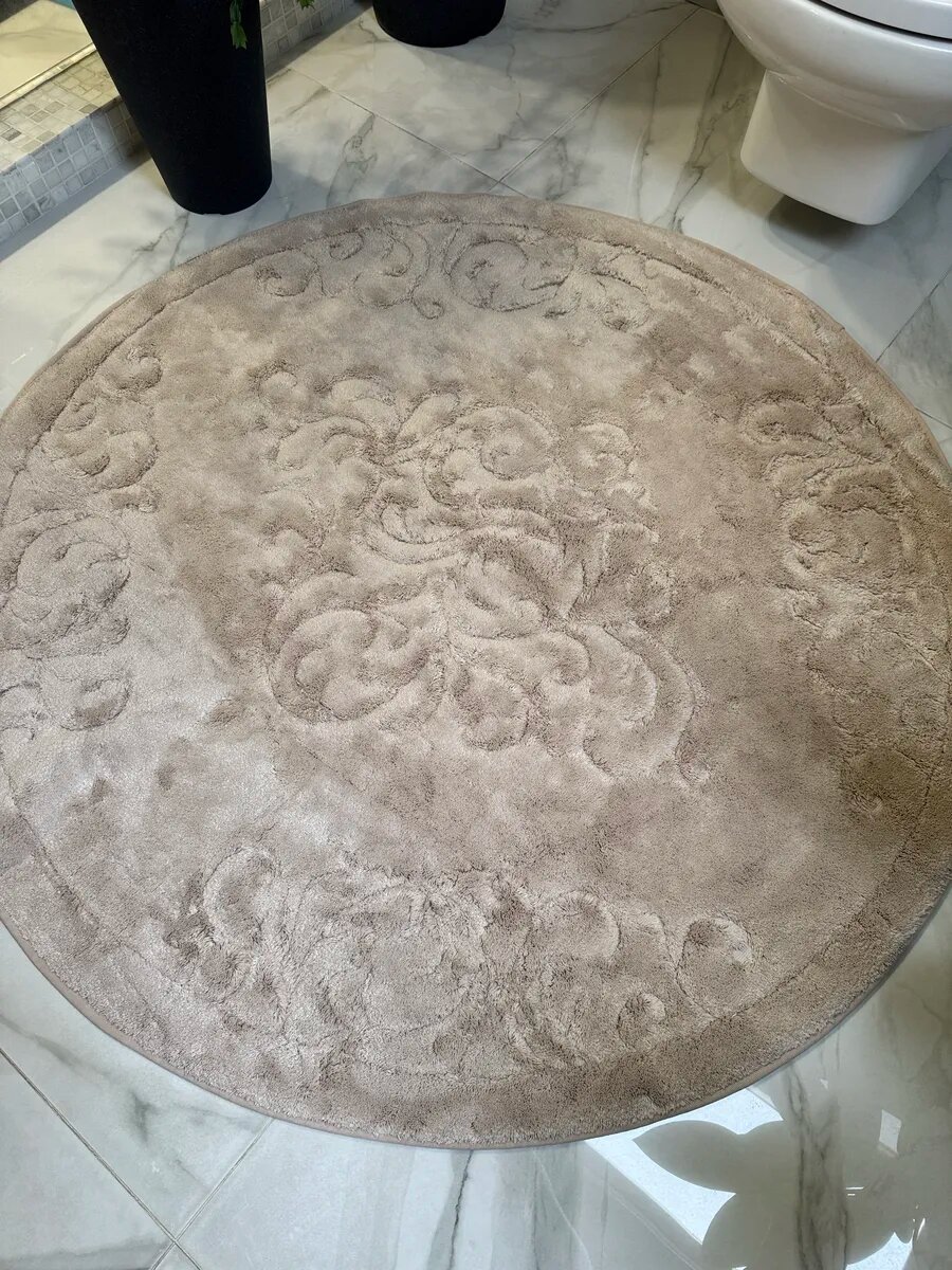 Коврик Natali's Carpets круглый для ванной и туалета 100х100 см Турция