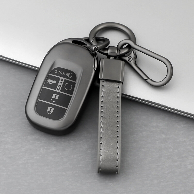 Чехол для ключей Jiesis Haoying, Honda Civic/CRV/XRV, 5 кнопок, титановый, серый