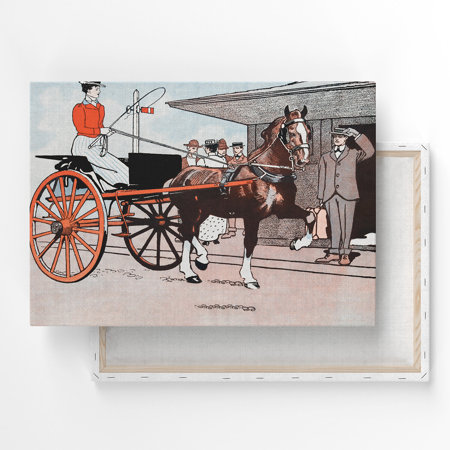 Картина на холсте, репродукция / Эдвард Пенфилд - Woman in a horse carriage / Размер 30 x 40 см