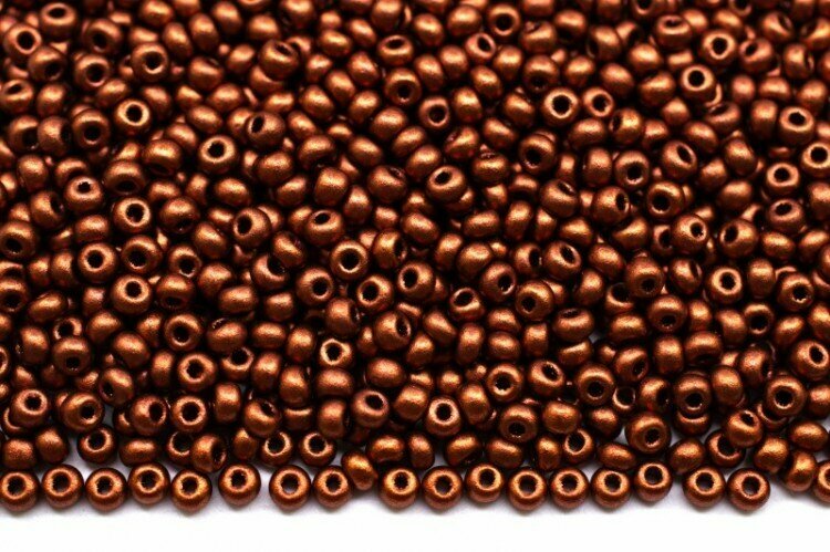 Бисер чешский PRECIOSA круглый 10/0 01750 медный металлик, 1 сорт, 50г