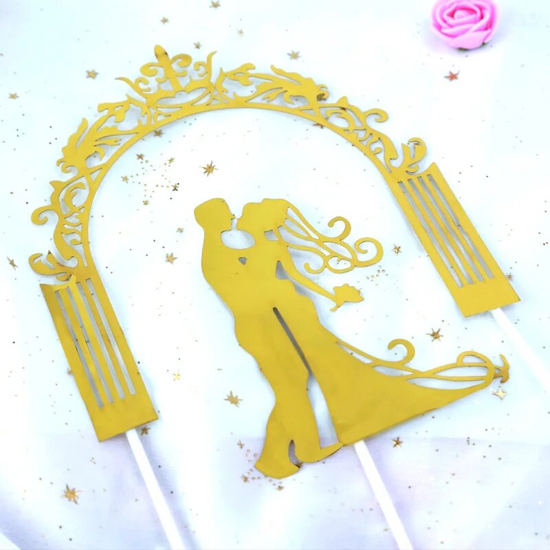 Флажки для торта Mr/Mrs Wohltao