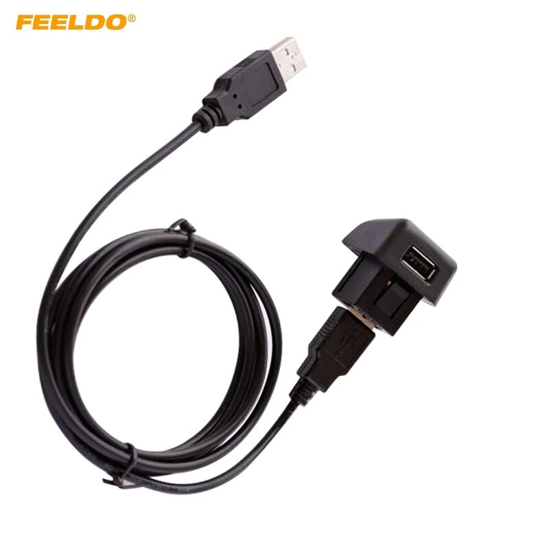 Автомобильный подлокотник FEELDO, USB-адаптер для переключателя, перчаточный ящик с USB-панелью «Мама-папа» для Peugeot, Citroen, USB-кабель