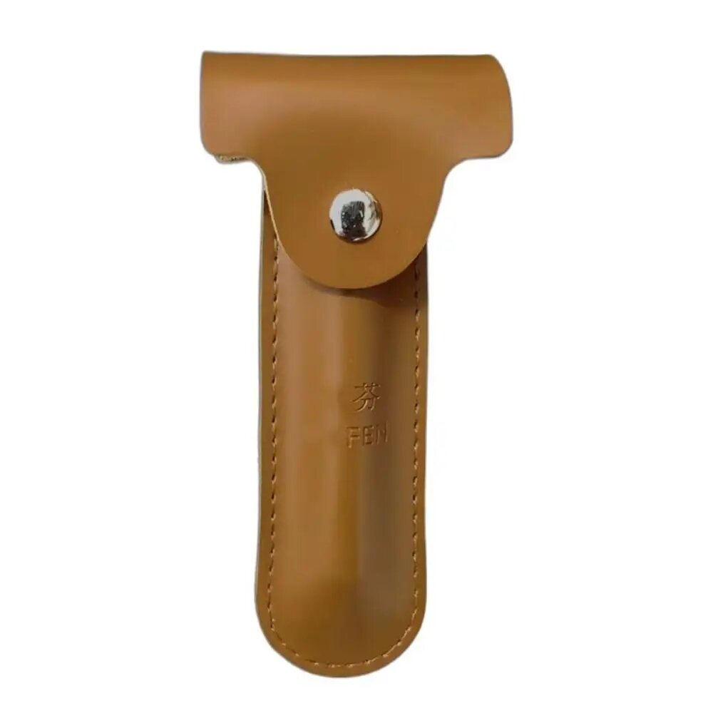 Чехол для бритвы из искусственной кожи коричневый