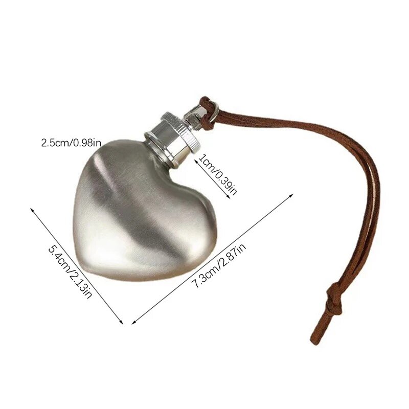 Фляга сердечком из нержавеющей стали 30 мл