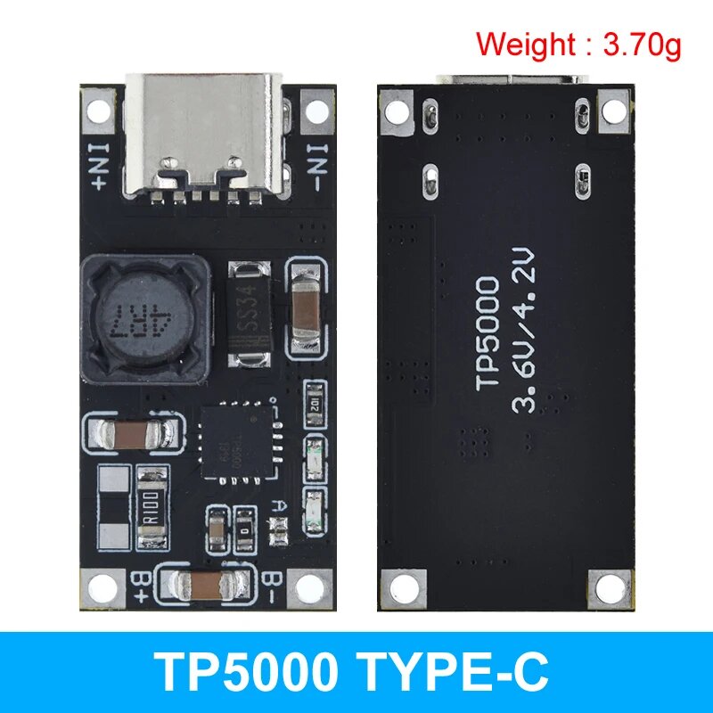 Плата питания управления зарядкой TZT MH-CD42 TP5100 TP5000 1PCS, TYPE-C USB TP5000
