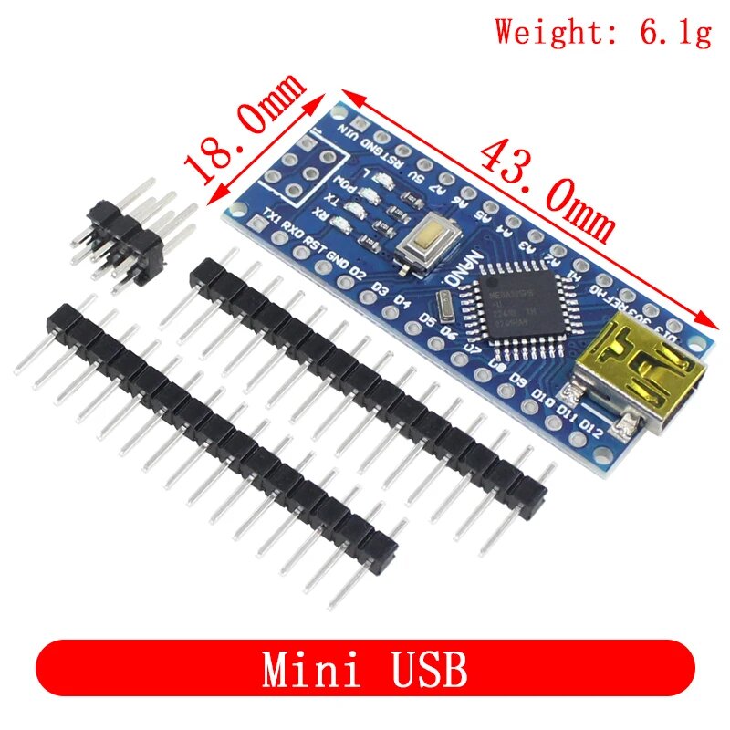 Мини/Type-C/Micro USB Nano 3,0 с Загрузчиком совместимый контроллер Nano для arduino CH340 USB драйвер 16 МГц ATMEGA328P