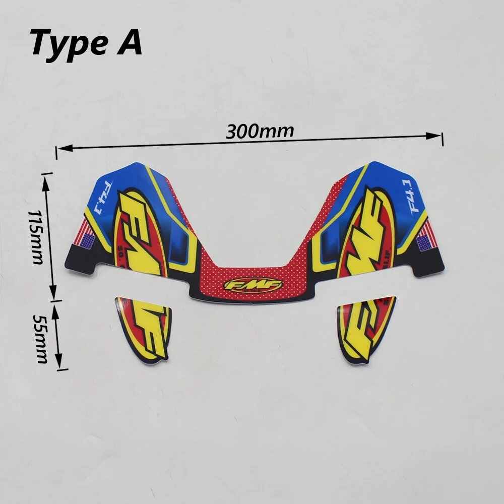 FMF наклейка 4T мотоциклетный глушитель на трубу водонепроницаемые (30 см x 17 см) универсальные для мотоциклов и автомобилей 1PC Type A