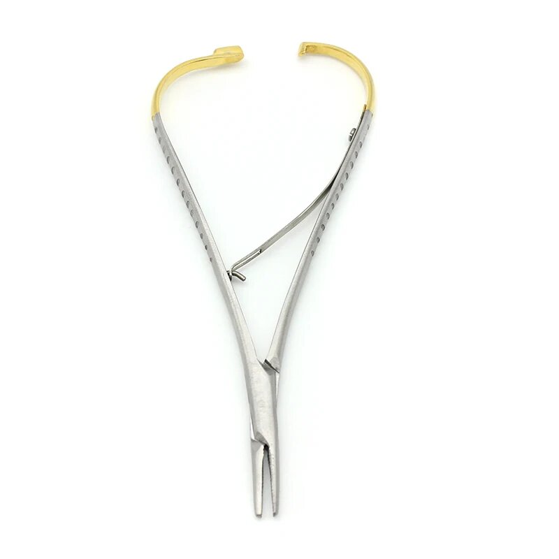 Стоматологический иглодержатель LISM из нержавеющей стали с золотой ручкой