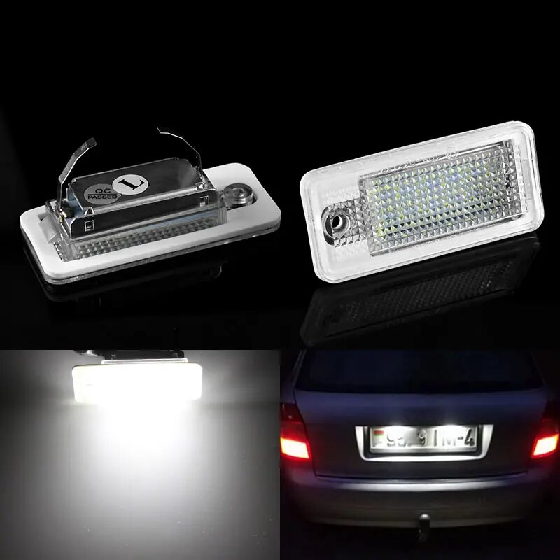 Комплект Из 2 Светодиодных Фонарей Подсветки Номерного Знака Canbus Для Audi A6 4F RS6 C6 A4 B6 B7 S4 RS4 A3 8P Q7 4L A5 8F A.