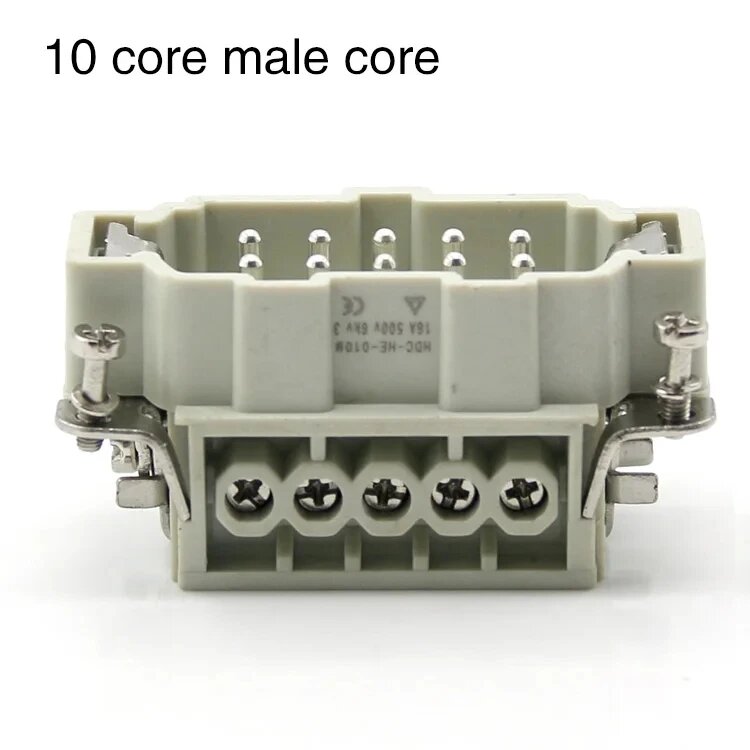 Сверхмощные разъемы WZAZDQ HDC-HE-010 10-контактные 16A500V Male insert