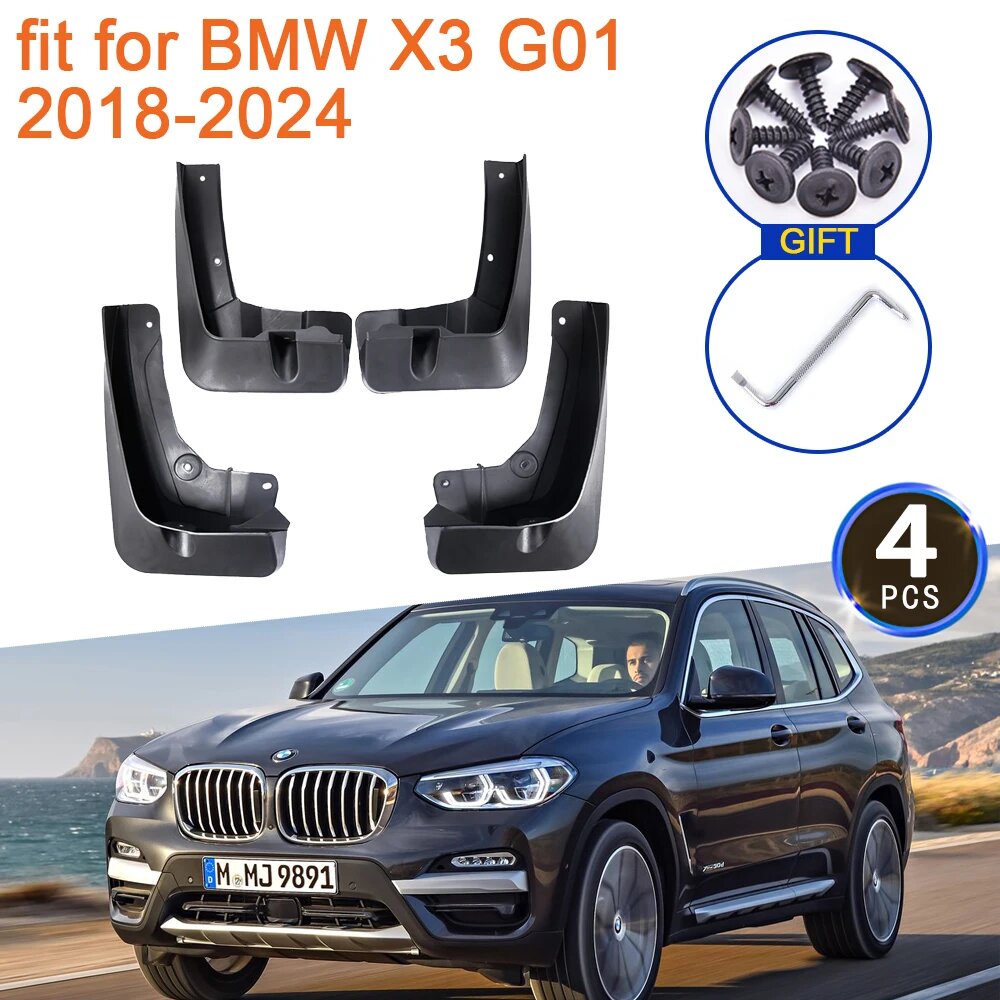 Для BMW X3 G01 2018 2019 2020 2021 2022 2023 2024 Брызговики Крылья Брызговики Переднее заднее колесо Автомобильные аксессуары для укладки