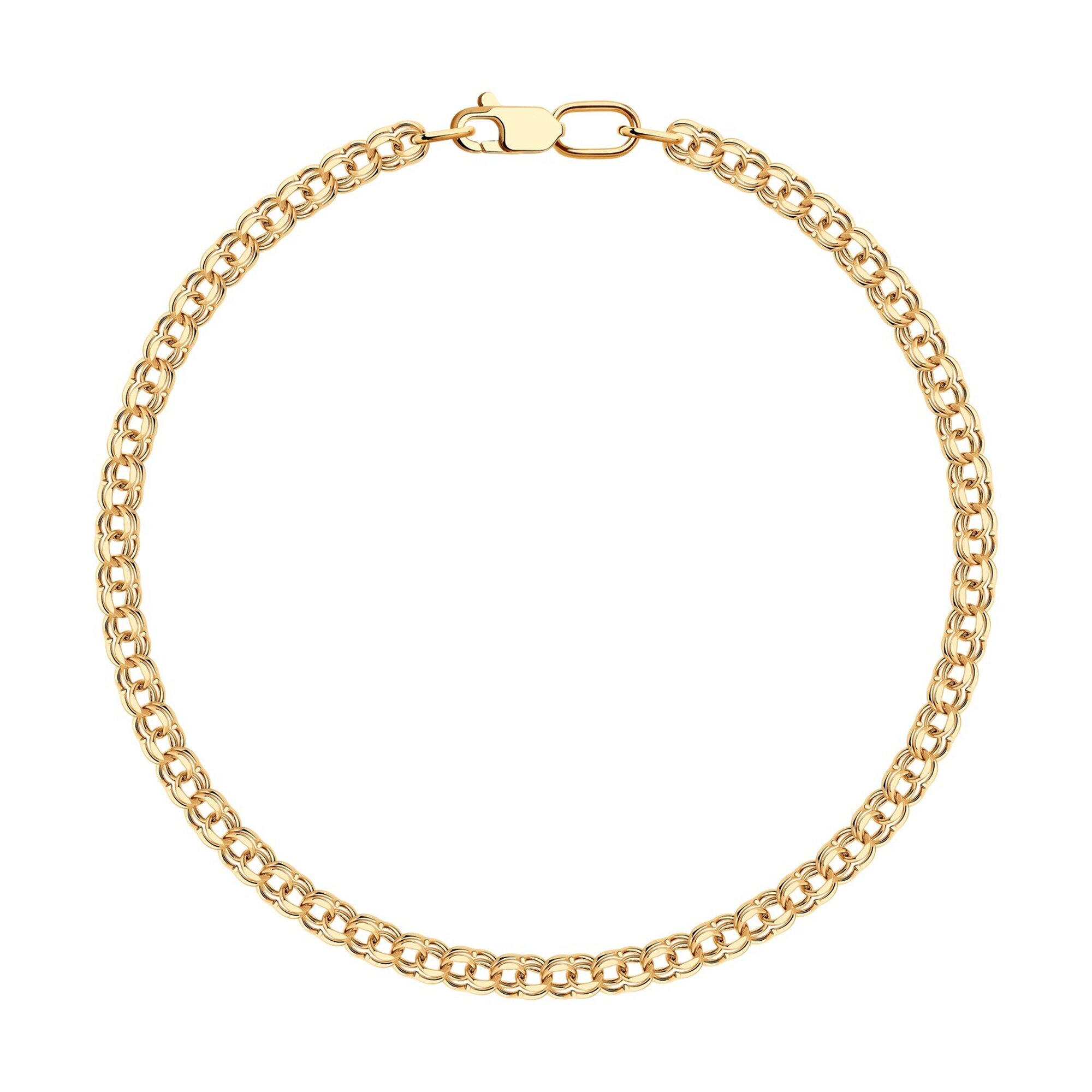 Браслет, красное золото, 585 проба