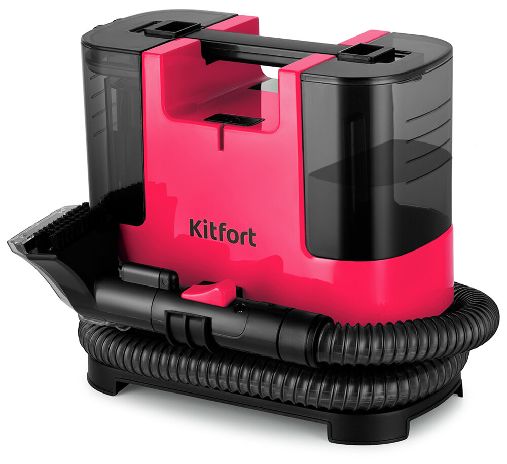 Пылесос моющий Kitfort КТ-5162-1, черно-малиновый