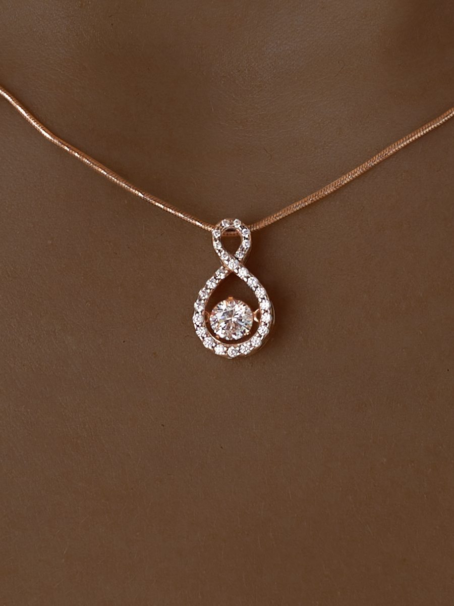 Подвеска, серебро, 925 проба, золочение, фианит