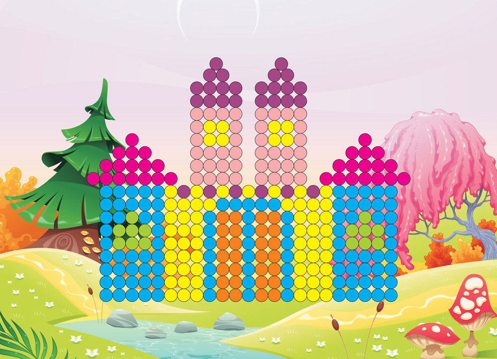 Hobbius MDS-06-GK90 мозаика 20.5 × 29 см №08 Замок для творчества и развития навыков