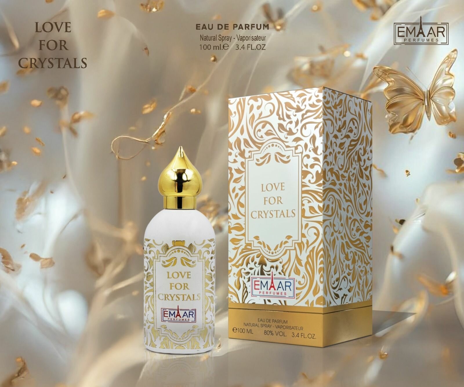 EMAAR PERFUMES Вода парфюмерная Love for Crystas, кристал лав, crystal love for her 100 мл