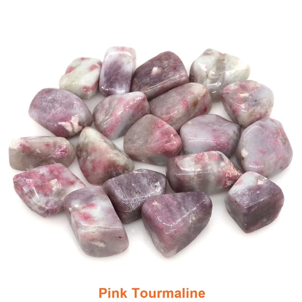 Океанский синий обсидиан, галтованные камни Розовый, 1PC, Pink Tourmaline