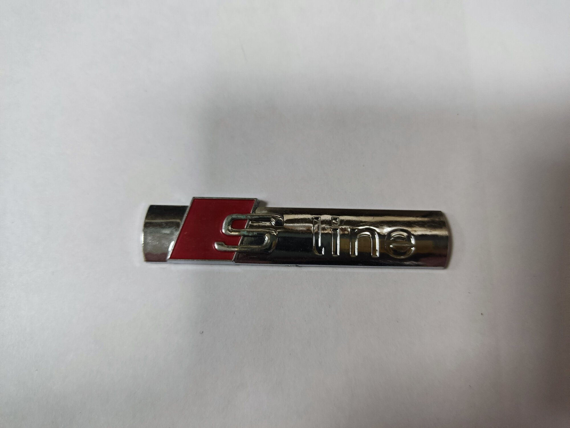 Эмблема шильдик "S-Line", для Audi Q2/Q3/Q5/Q7/Q8, хром, 7см