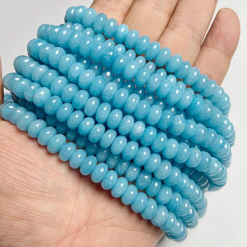 Бусины из натурального камня Vinswet 5x8 мм 5-8mm about 37 pcs, 42 Chalcedony